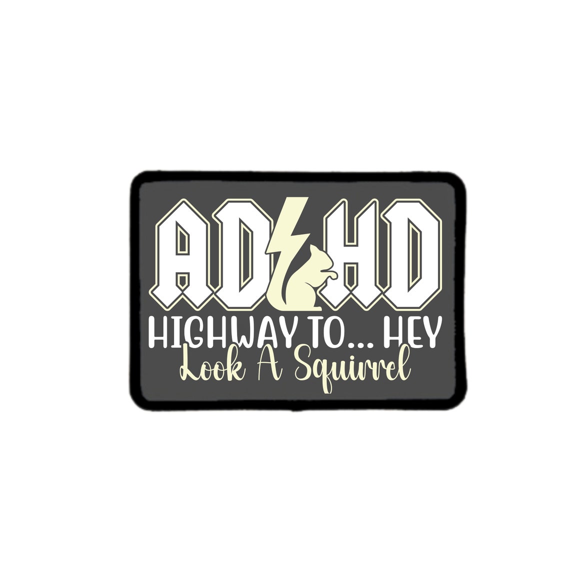 ADHD Highway, Hat Bar Patch, Trucker Hat Patches, Patch for Hats, Iron ...