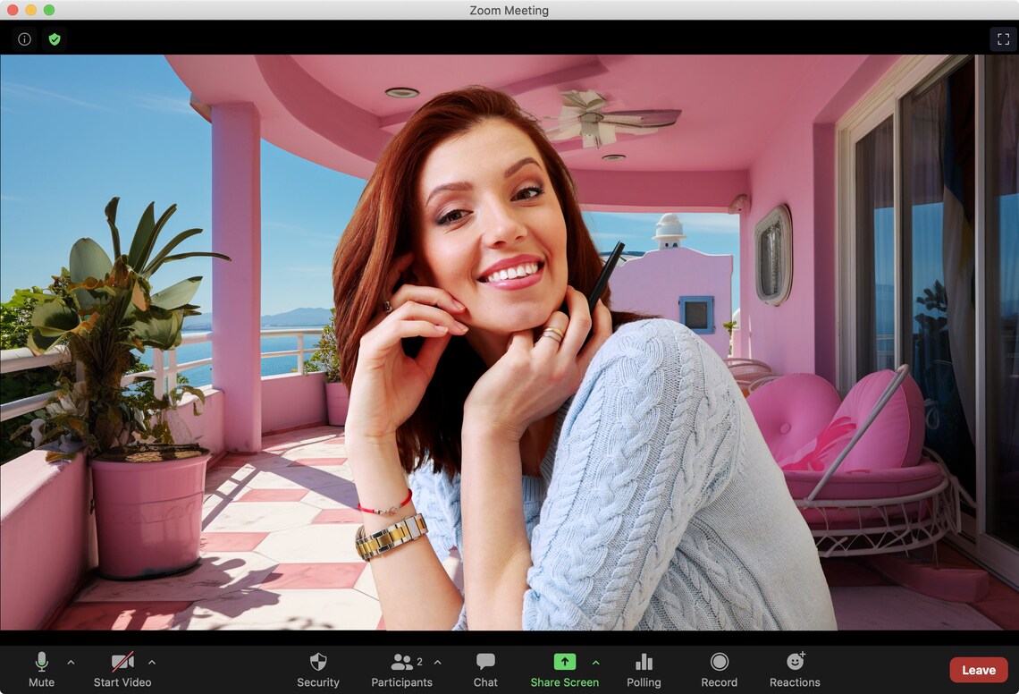 Barbie Inspired Virtual Background | Zoom Background | Digital ...