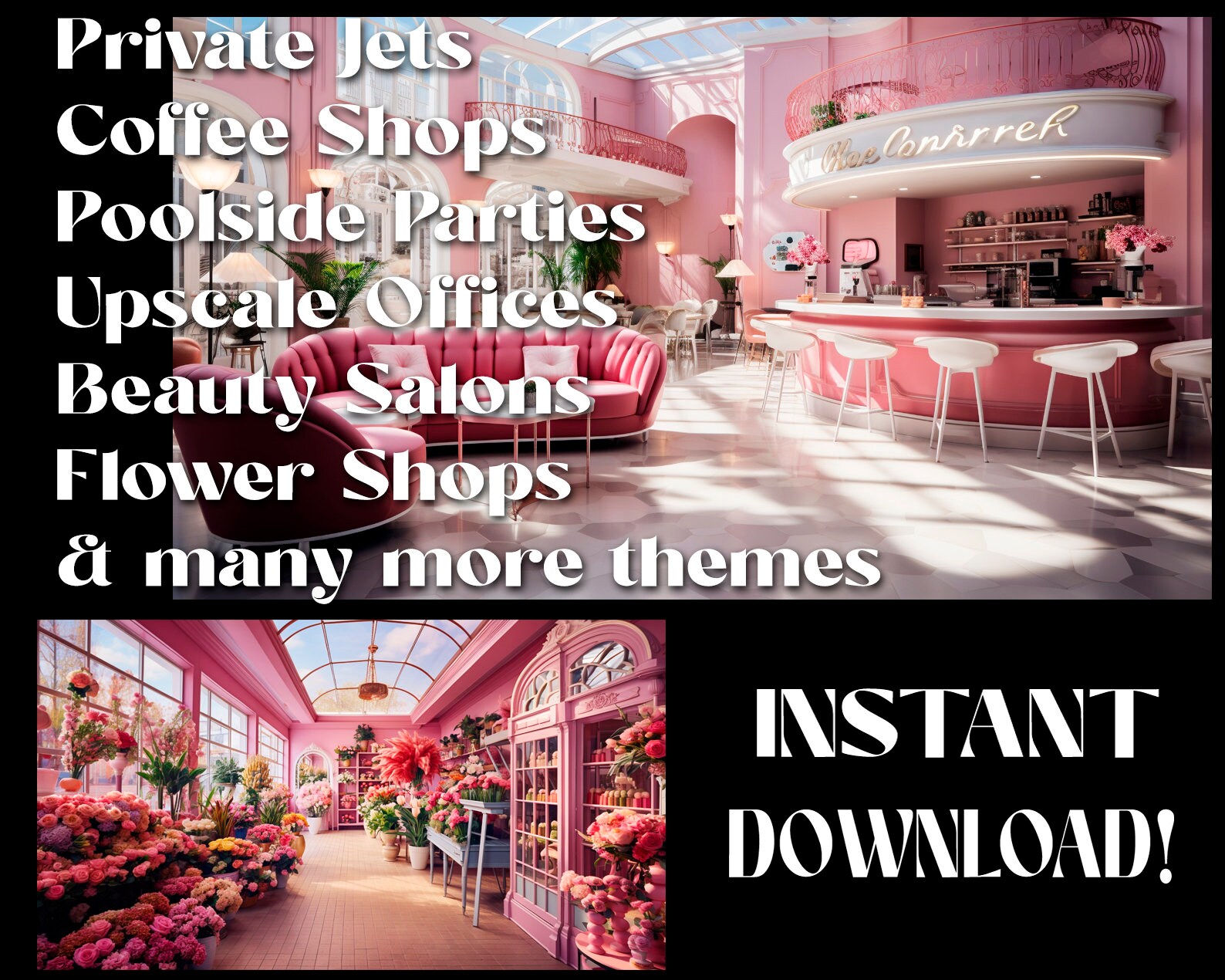 Barbie Inspired Virtual Background | Zoom Background | Digital ...