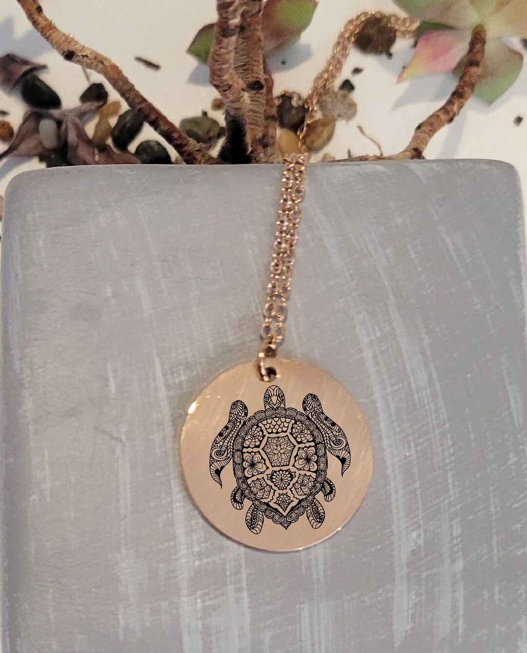 Celtic Turtle Necklace. Mandala Turtle Pendant - Etsy