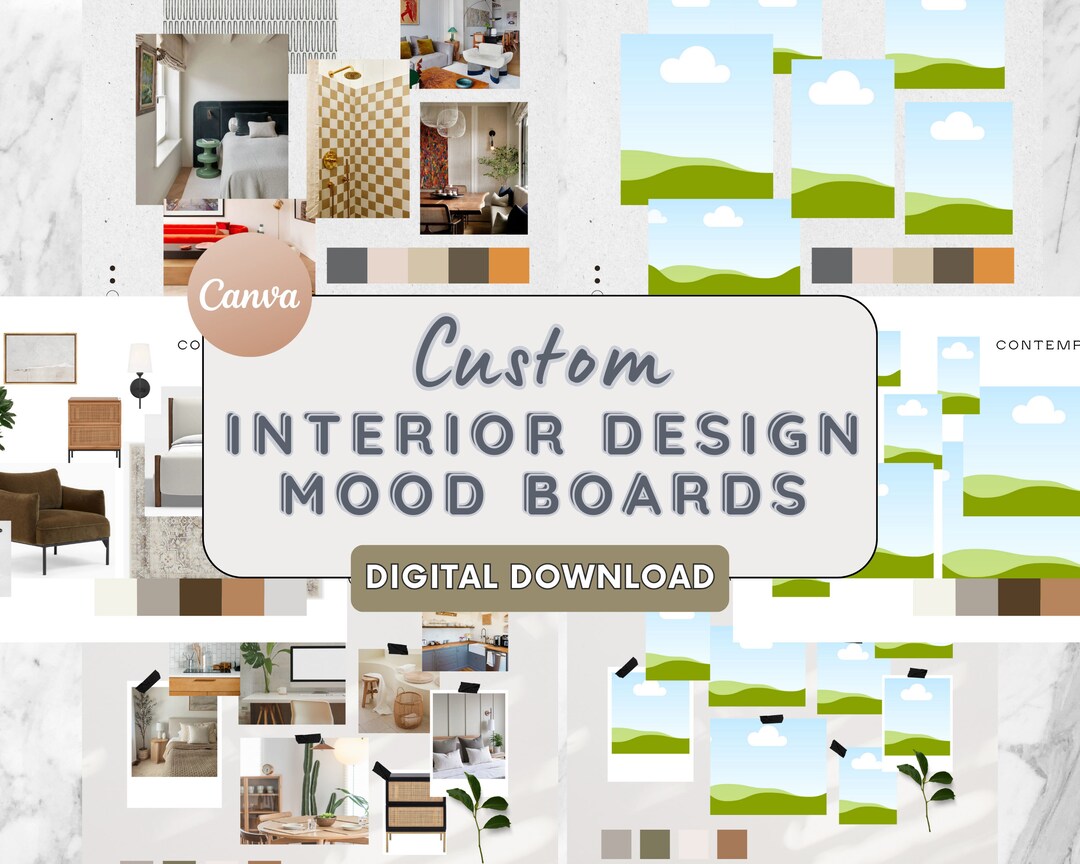 Customizable Interior Design Mood Boards, Home Decor Concept ...