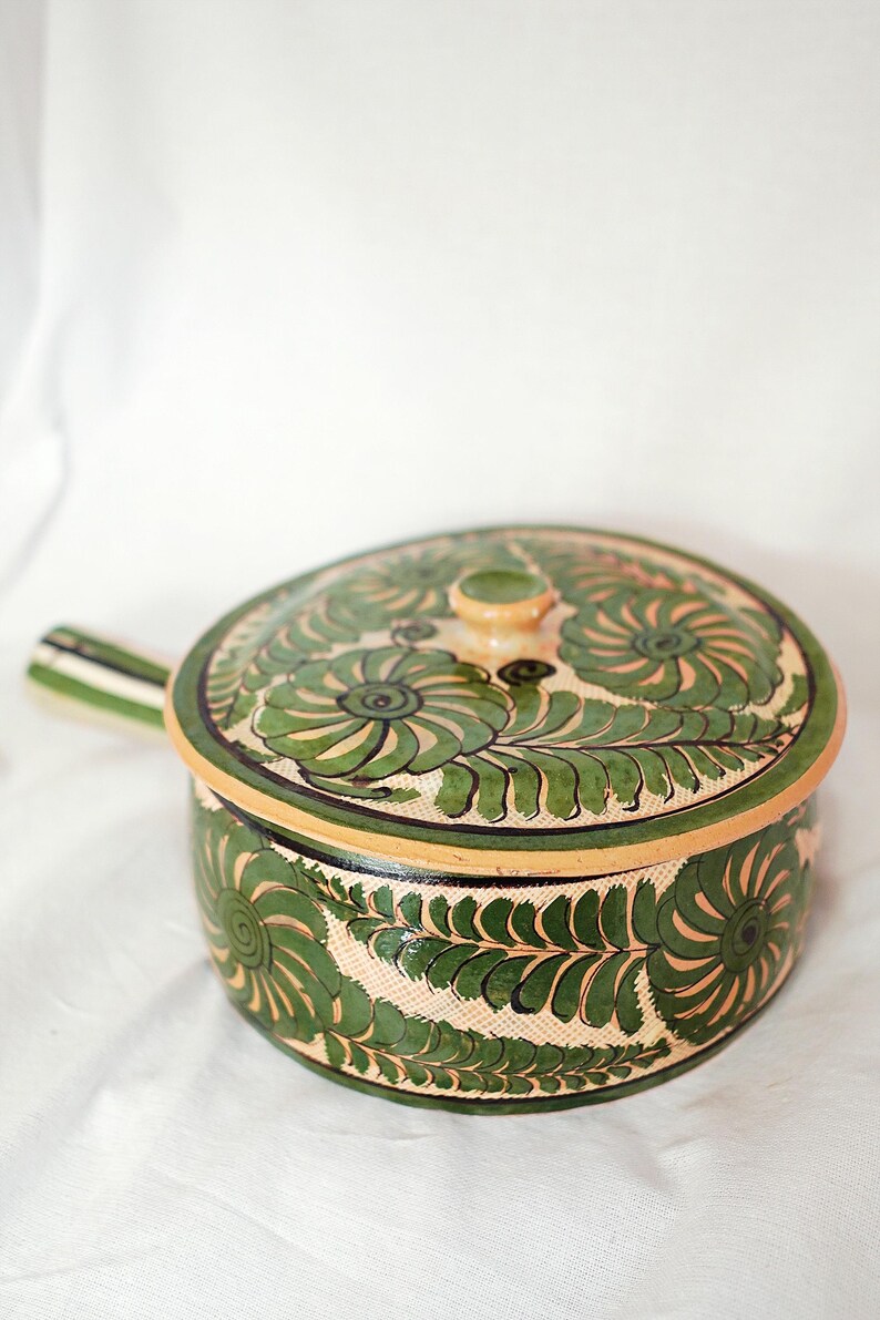 1950s Hand-painted Mexican Bean Pot | Mexican Folk Art Pottery - Etsy