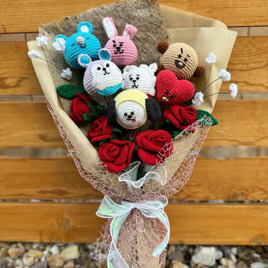 Crochet BT21 Bouquet | BTS ARMY Bouquet - Etsy