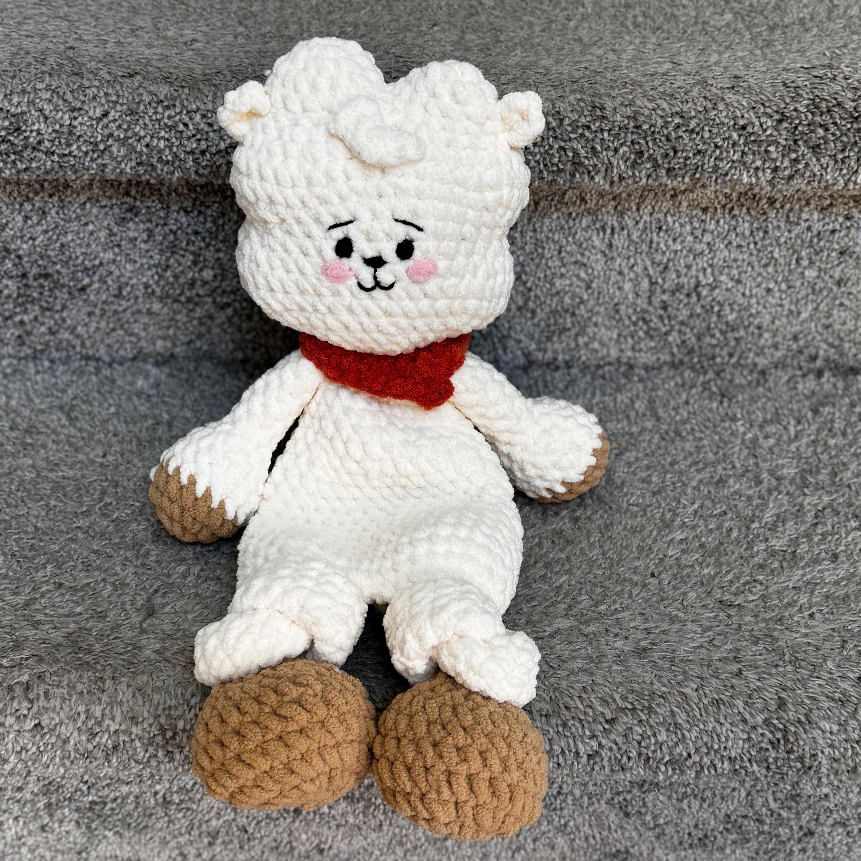 BT21 RJ Floppy Crochet Plushie or Snuggler Alpaca, Gift for Armys or ...
