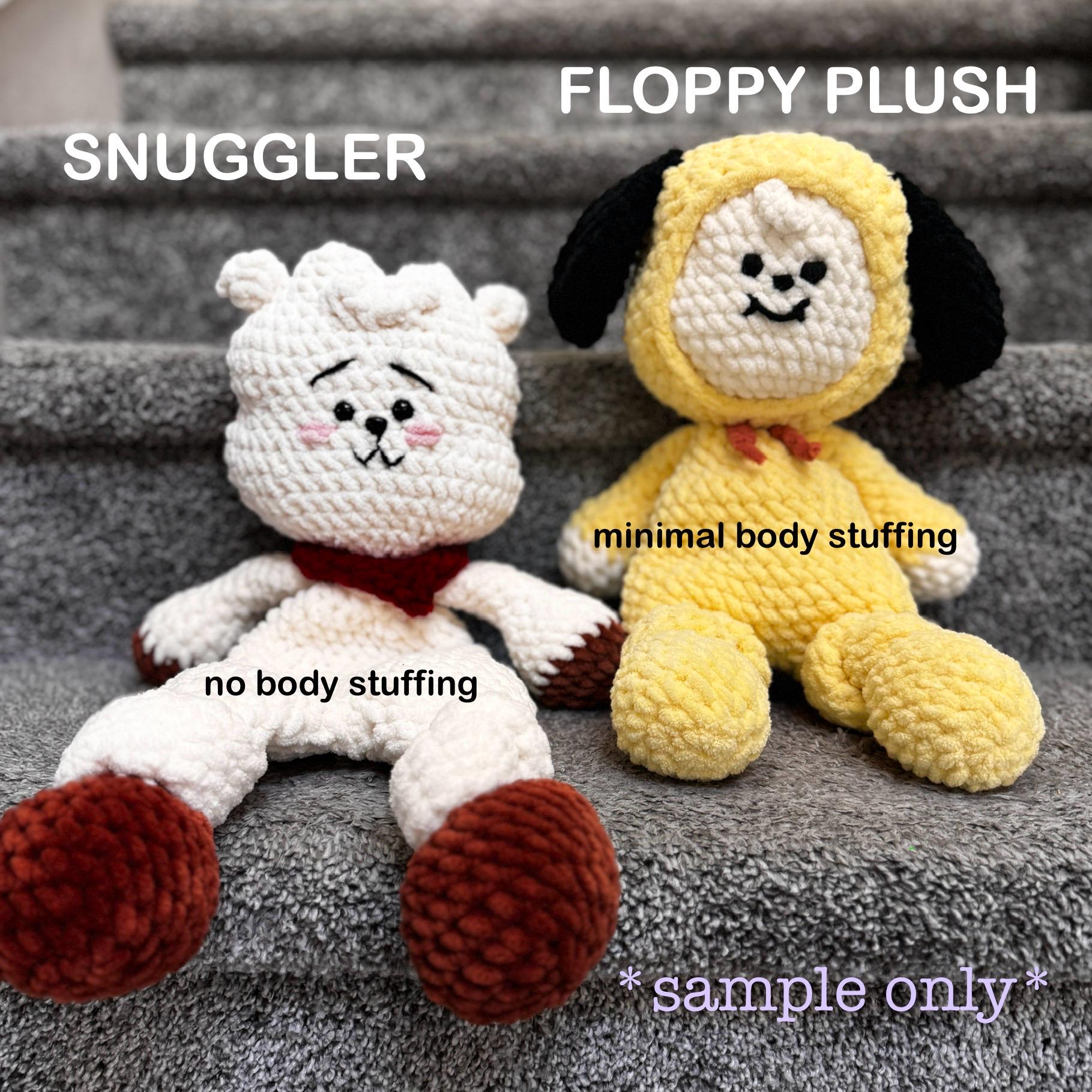 BT21 RJ Floppy Crochet Plushie or Snuggler Alpaca, Gift for Armys or ...