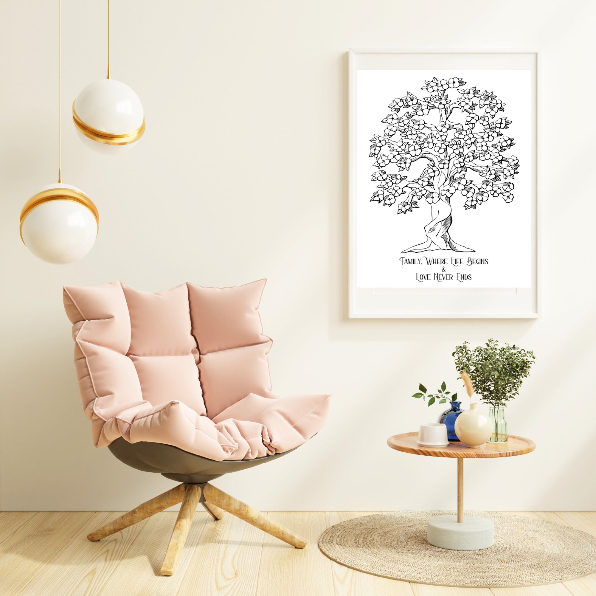 Keepsake Family Tree Art Printable Wall Artwork Print - Etsy