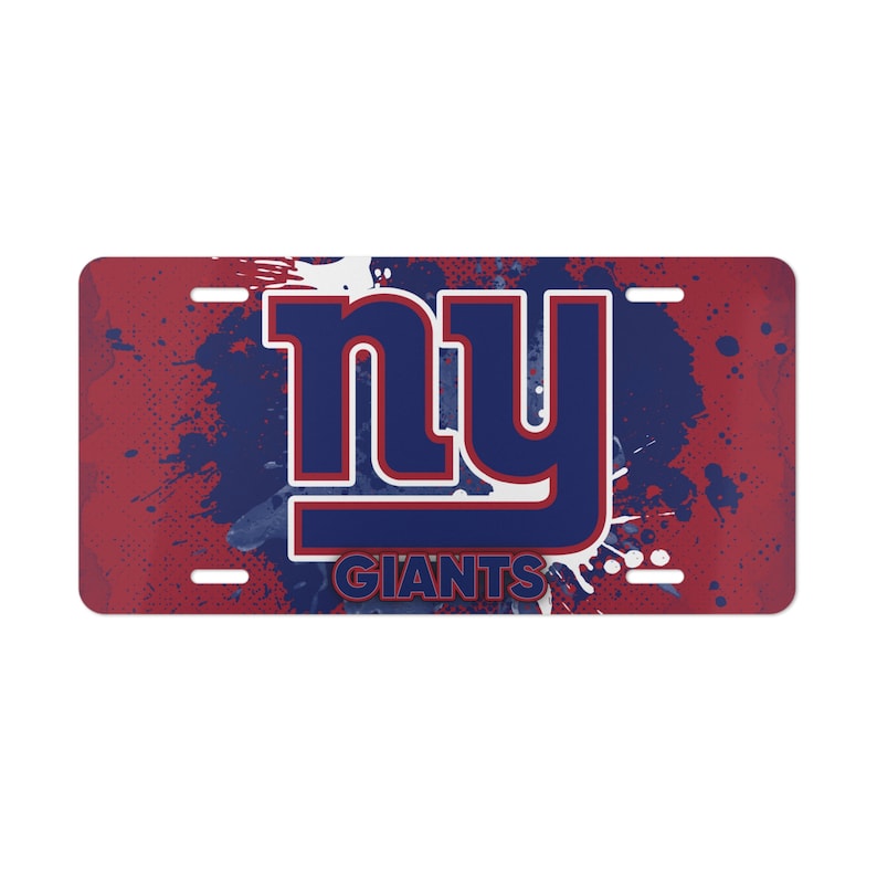 New York Giants Vanity License Plate for NFL Fan. Giants Aluminum NFL ...