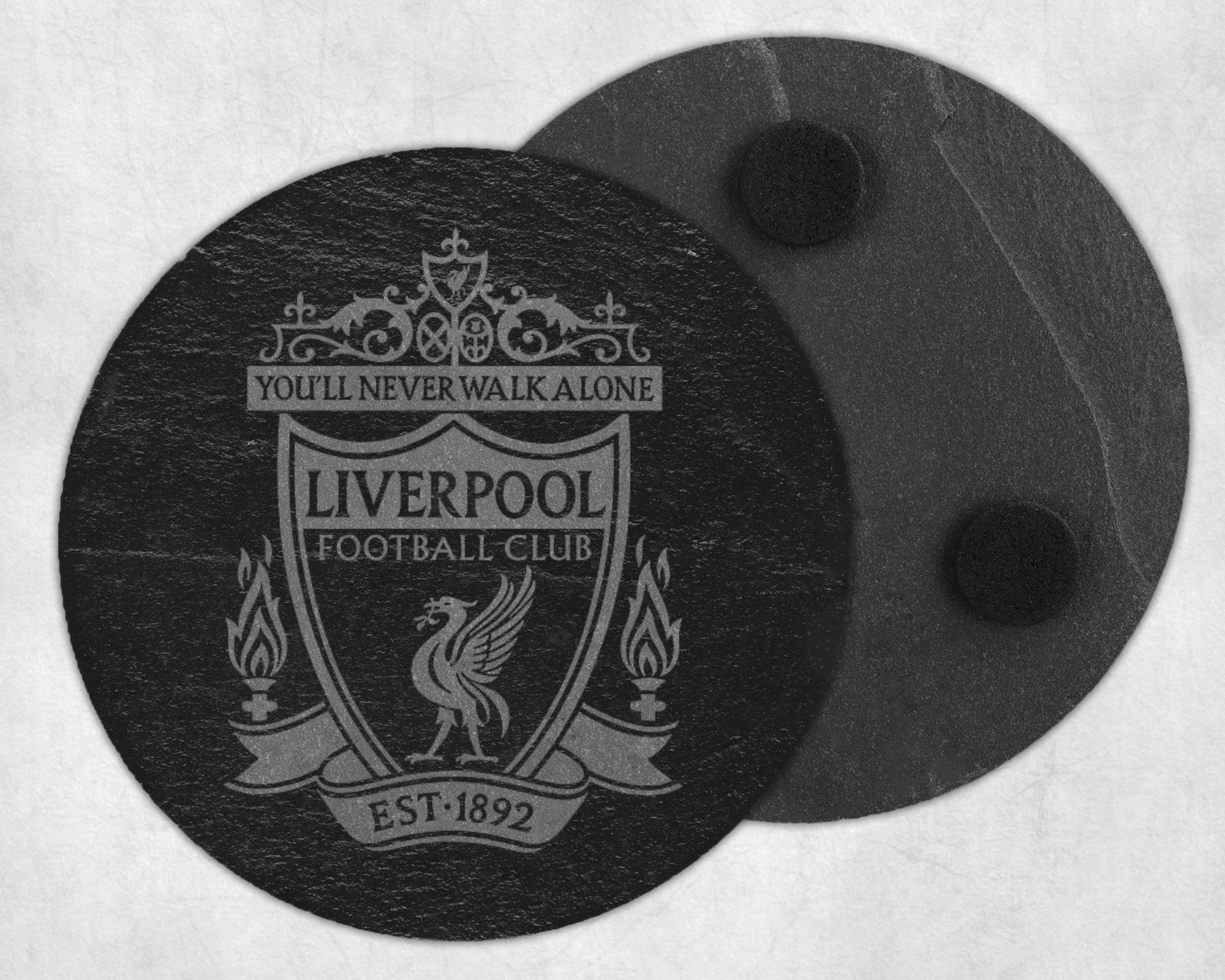 Liverpool Football Slate Coaster set of 6 Gift. Liverpool Soccer Slate ...
