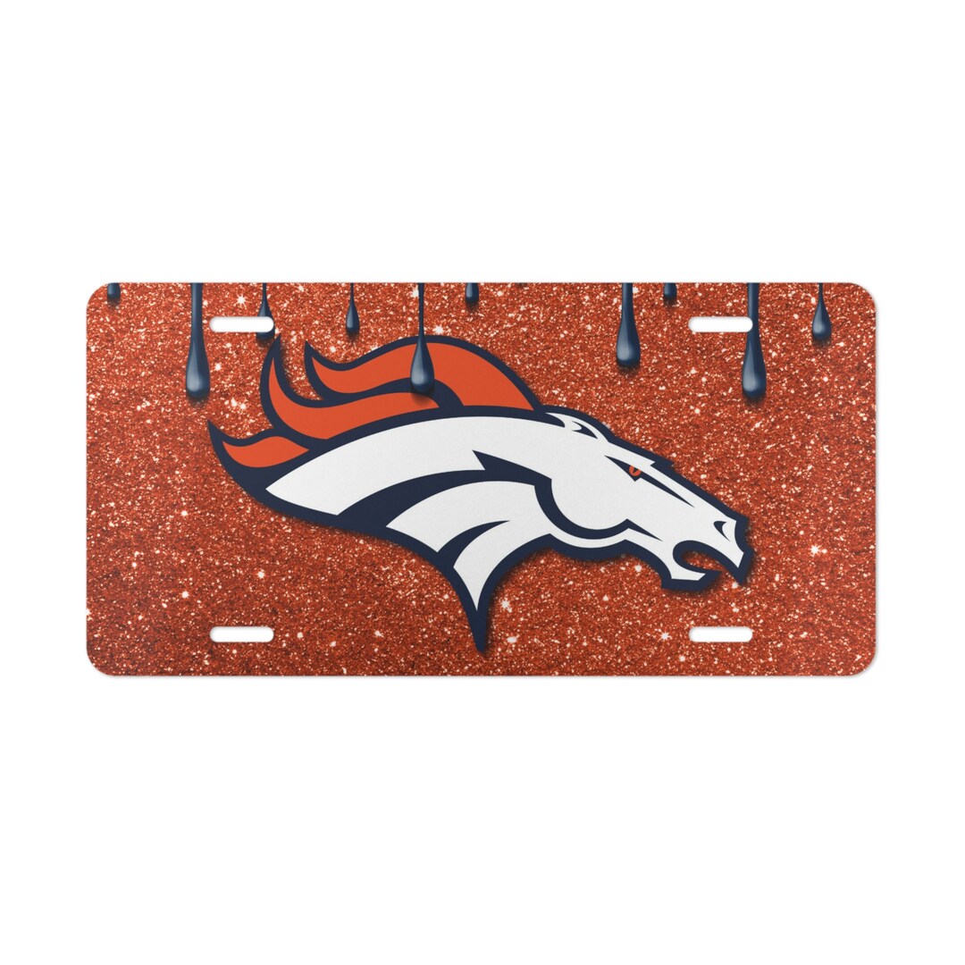 Denver Broncos Vanity License Plate. Aluminum NFL Football Vanity ...