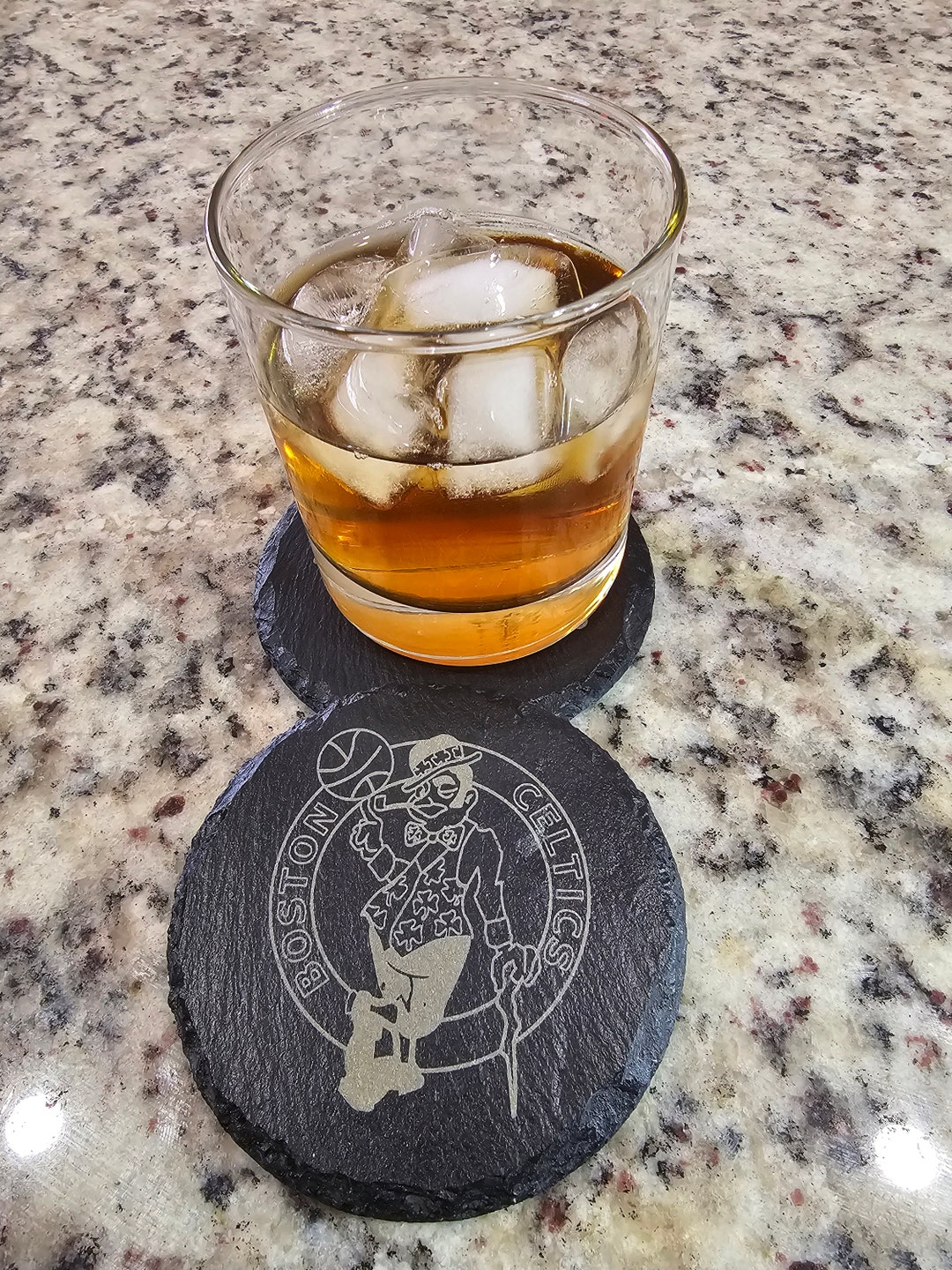 Boston Celtics Slate Coaster set of 4 Gift. - Etsy