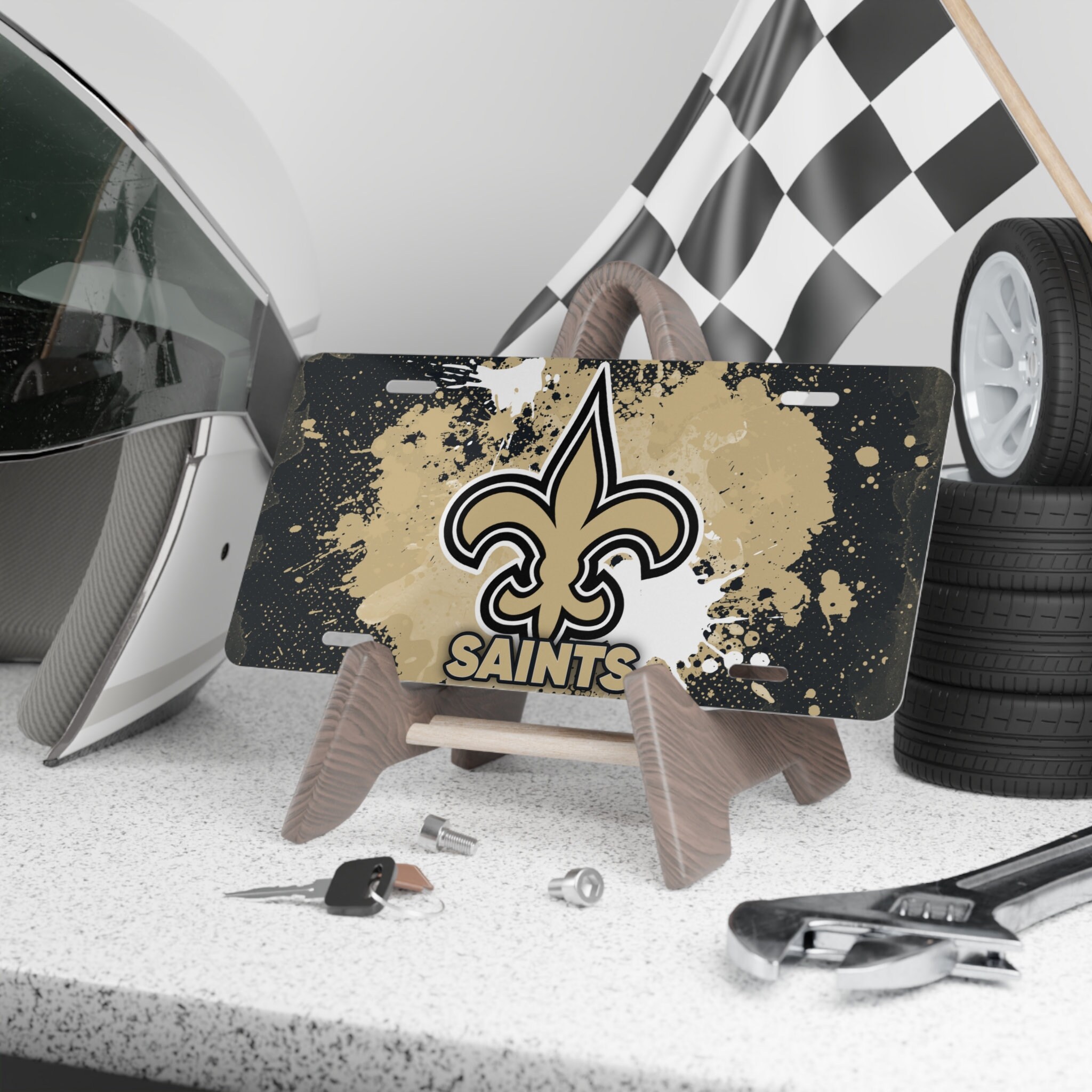 New Orleans Saints Vanity License Plate for NFL Fan. Aluminum NFL ...