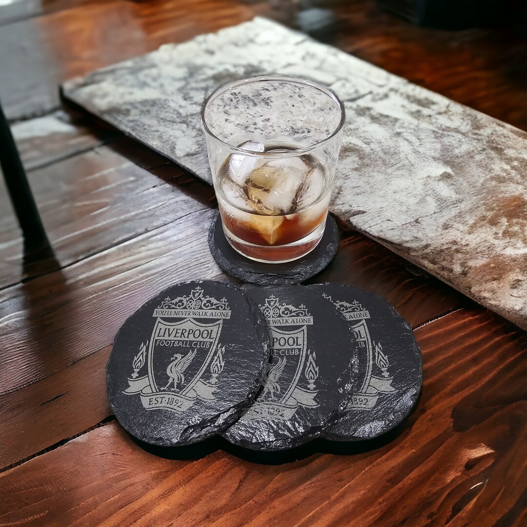 Liverpool Football Slate Coaster (set of 6) Gift. Liverpool Soccer ...
