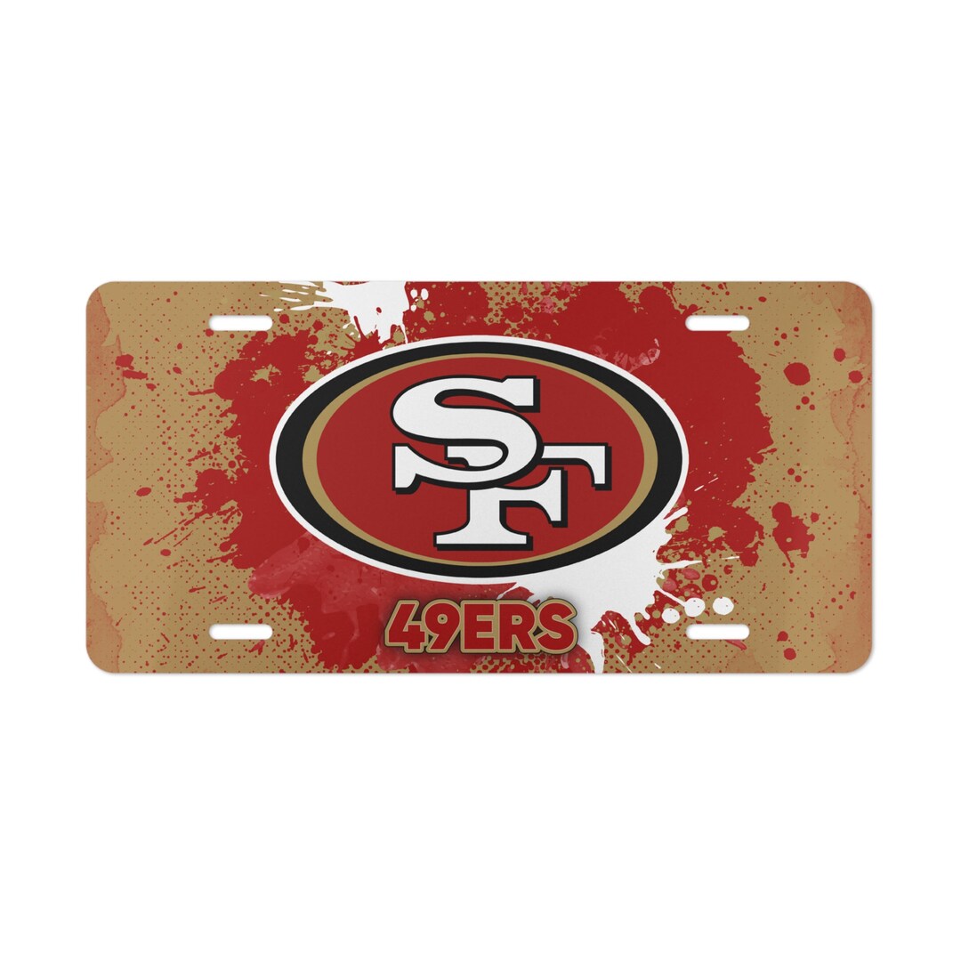 San Francisco 49ers Vanity License Plate for Football Fan. 49ers ...