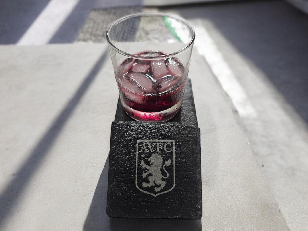 Aston Villa Football Slate Coaster (set of 6) Gift. Aston Villa Soccer ...
