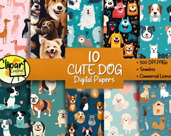 Puppies and Kittens Digital Paper Backgrounds Dog and Cat - Etsy