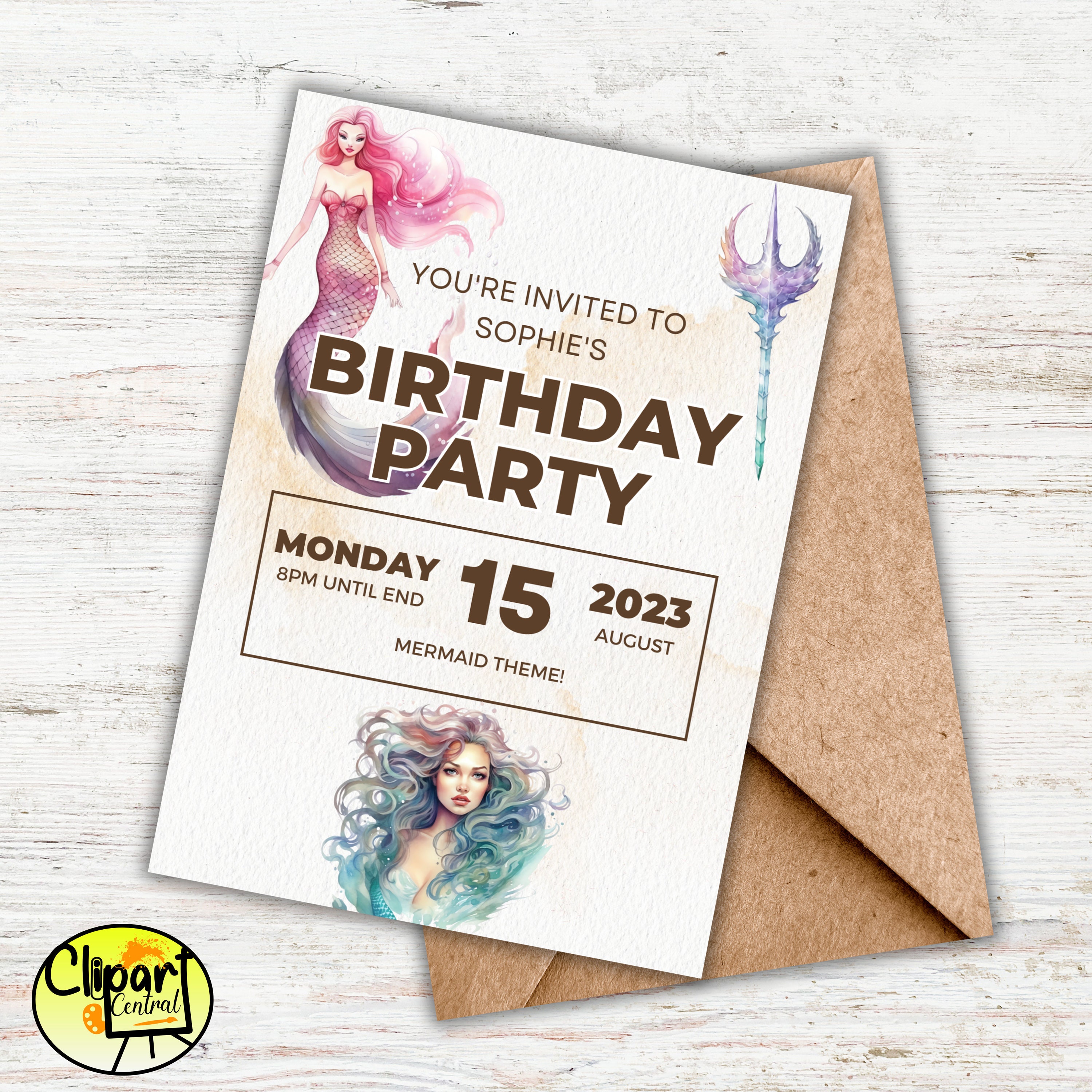 Mermaids Watercolor Clipart Bundle With Commercial Licence 38 X 400 DPI ...