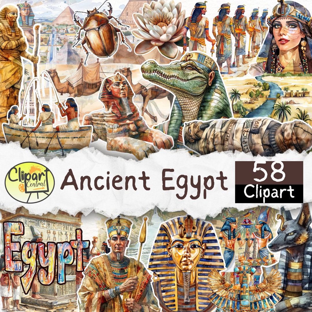 Ancient Egypt Clipart Bundle Commercial License Transparent Background ...