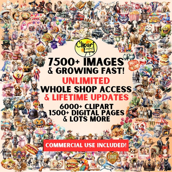 Shopping Clipart - Etsy