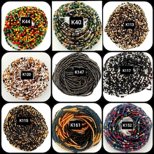 60 Inch BLACK WHITE GRAY Waist Beads,waist Beads,waist Beads Black ...