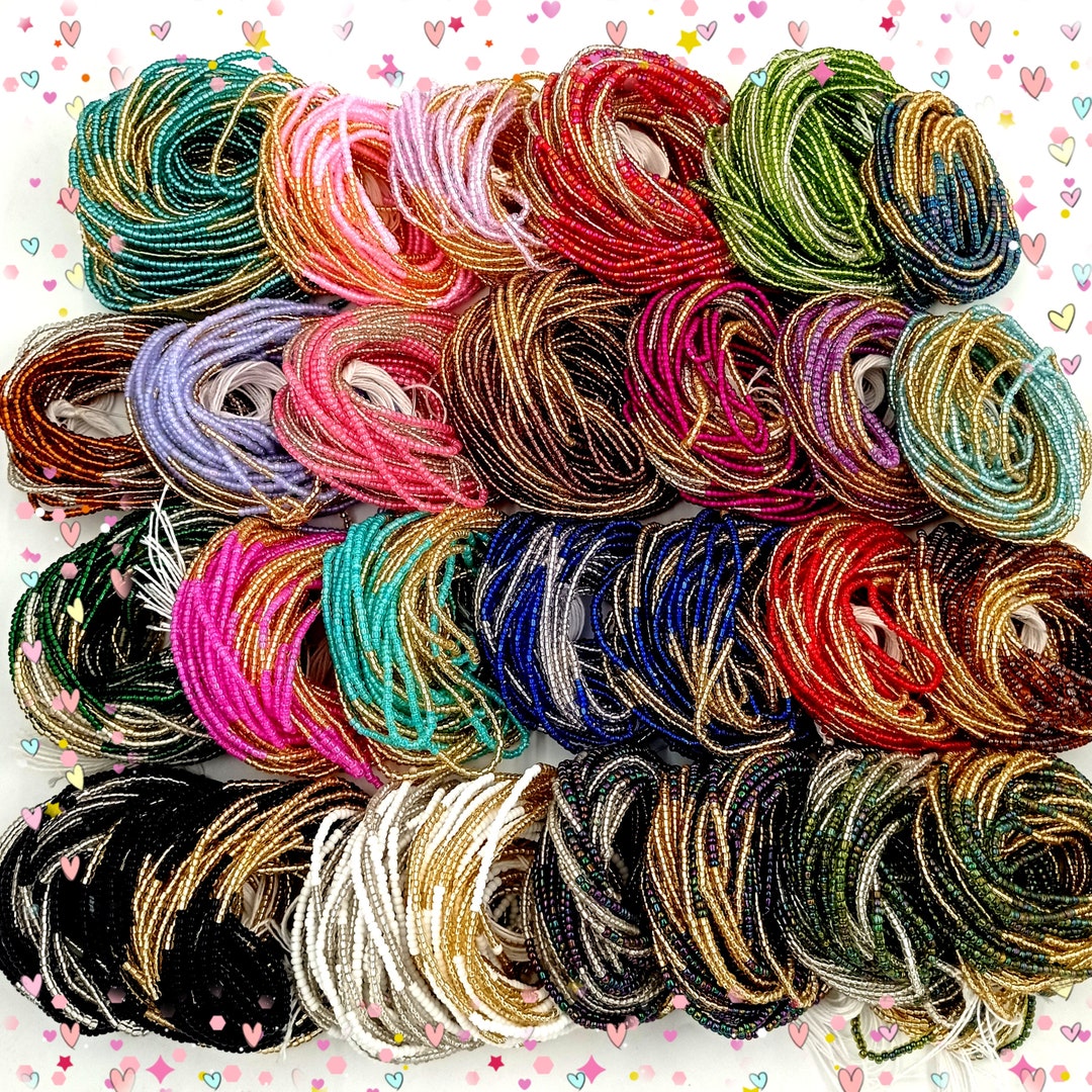60 Inch Colorful Seed Bead Waist Beads: Bohemian Body Jewelry - Etsy
