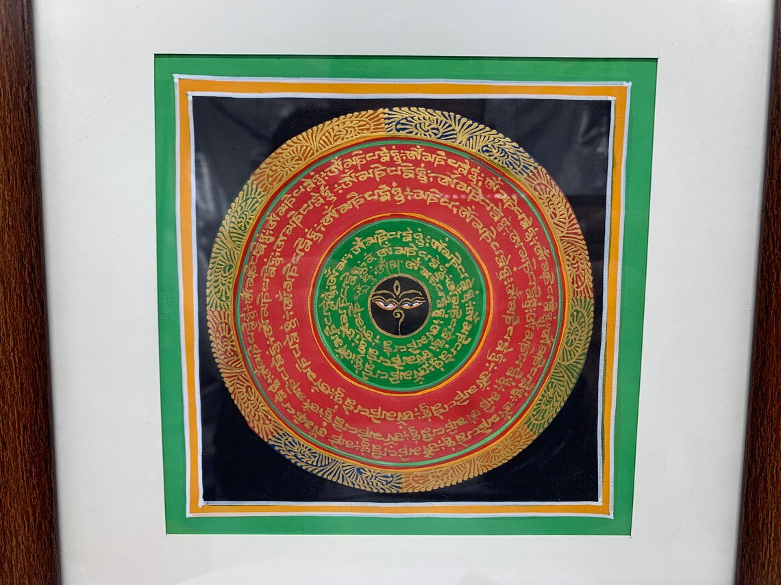 Buddha Eye Mandala With Frame. for Good Luck. Beautiful Gift for Your ...