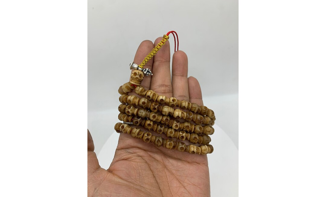 Best Quality Hand Carved Skull Mala. Made of Bone. 108 Beads Chanting ...