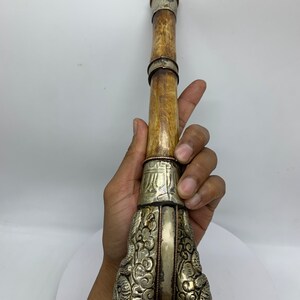 12 Inches Long Kangling Made of Bone and Metal. Chod Bone Trumpet ...