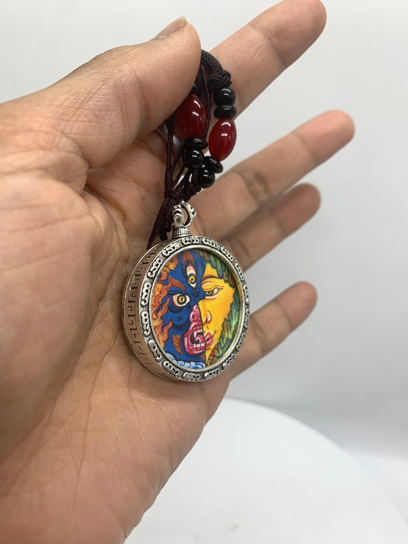 Vajra Wrath and Peace Mini Thangka Pendant. Thangka Ghau Box Hand ...