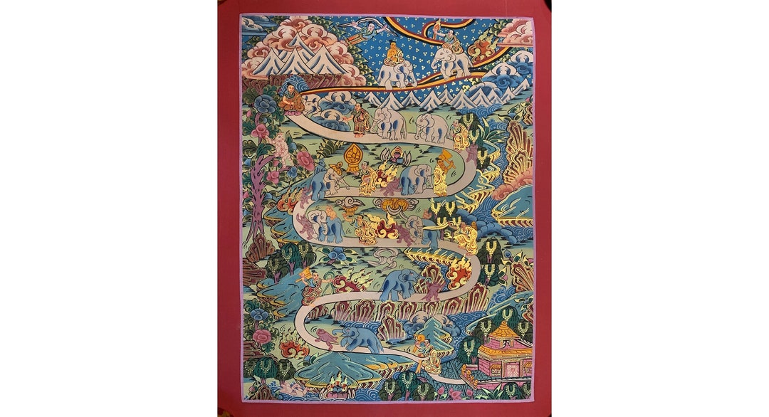 Transformation of Elephant. Samatha Thangka. Wild Elephant is the ...