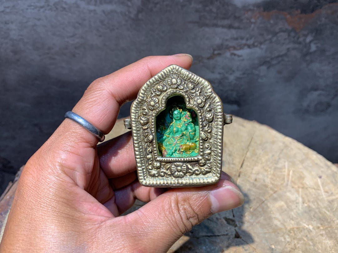 Handmade Green Tara Tsatsa in Copper Ghau Box: Buddhist Blessing - Etsy