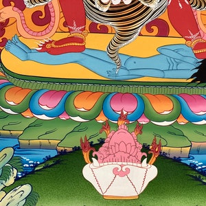 Colorful Red Ekajati Thangka. Fine Quality Tibetan Thangka. One Eye and ...