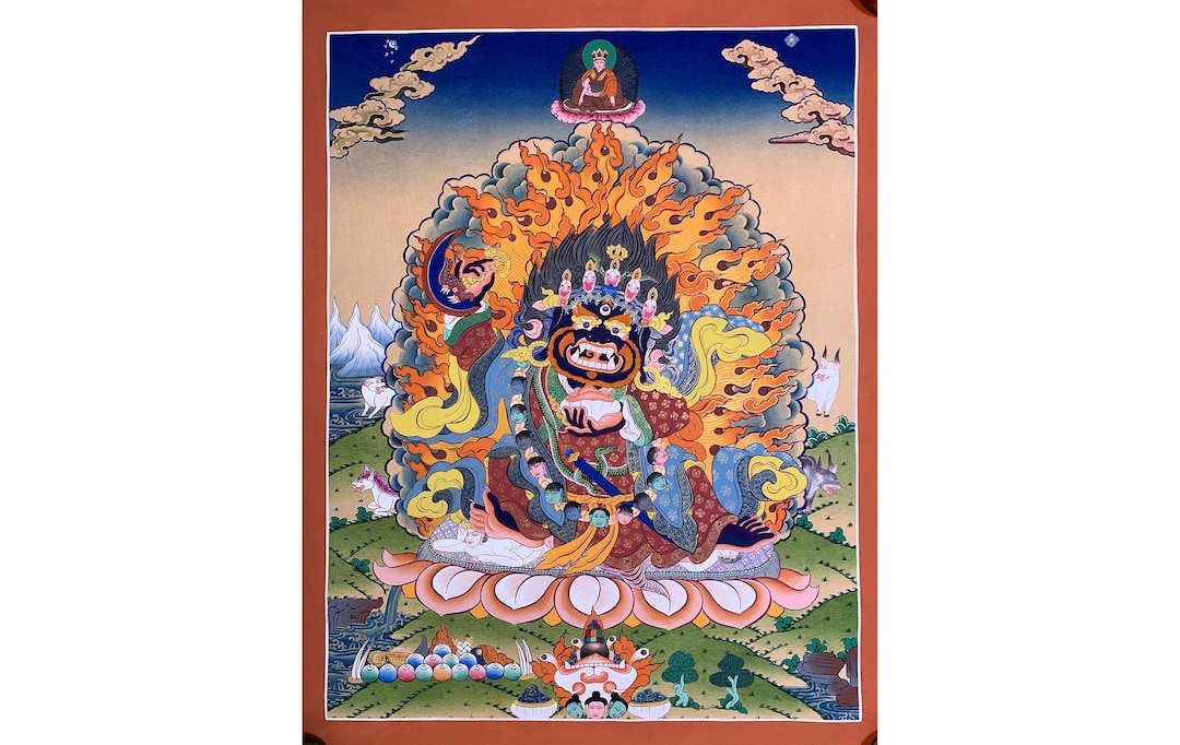 Fine Quality Gompo Bernagchen. Two Armed Bernagchen Mahakala. Karma ...