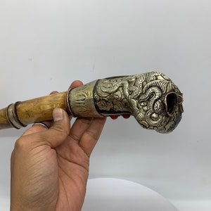 12 Inches Long Kangling Made of Bone and Metal. Chod Bone Trumpet ...