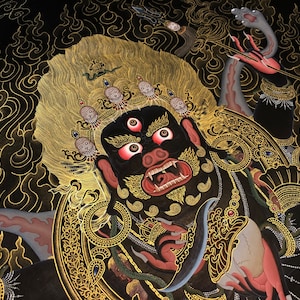 Best of the Best Quality Six Armed Mahakala. Gompo. Hand Painted by ...
