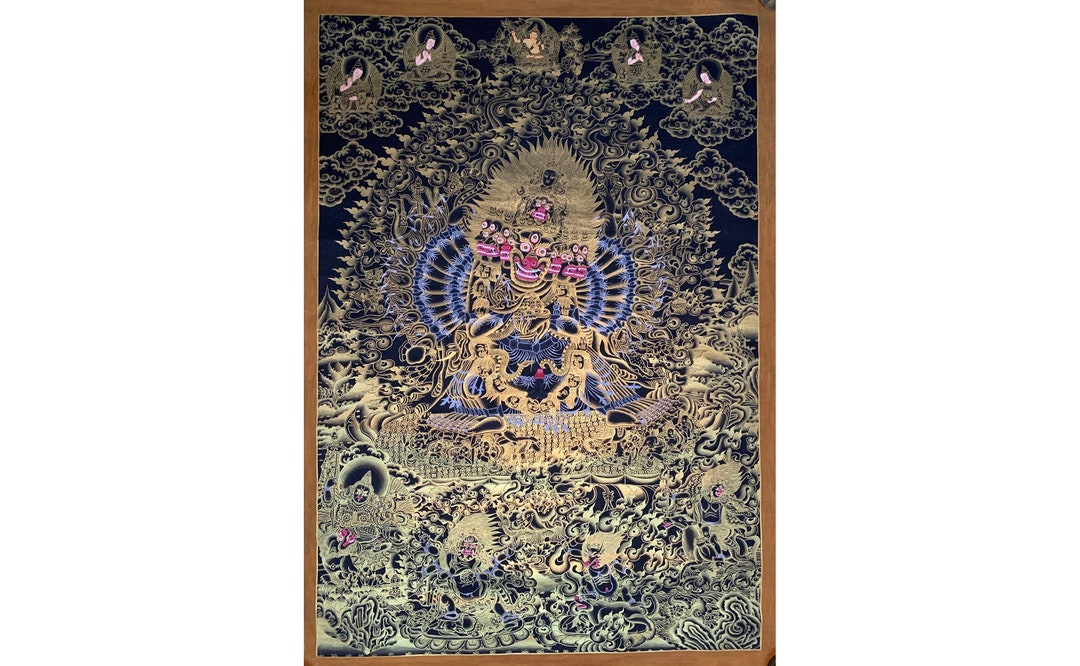 Fine Quality Yamantaka Thangka Painting. the Terminator of Death ...