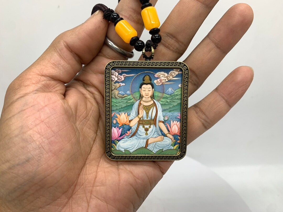 Master Piece Guanyin Pusa Mini Thangka. Hand Painted Chinese Style ...