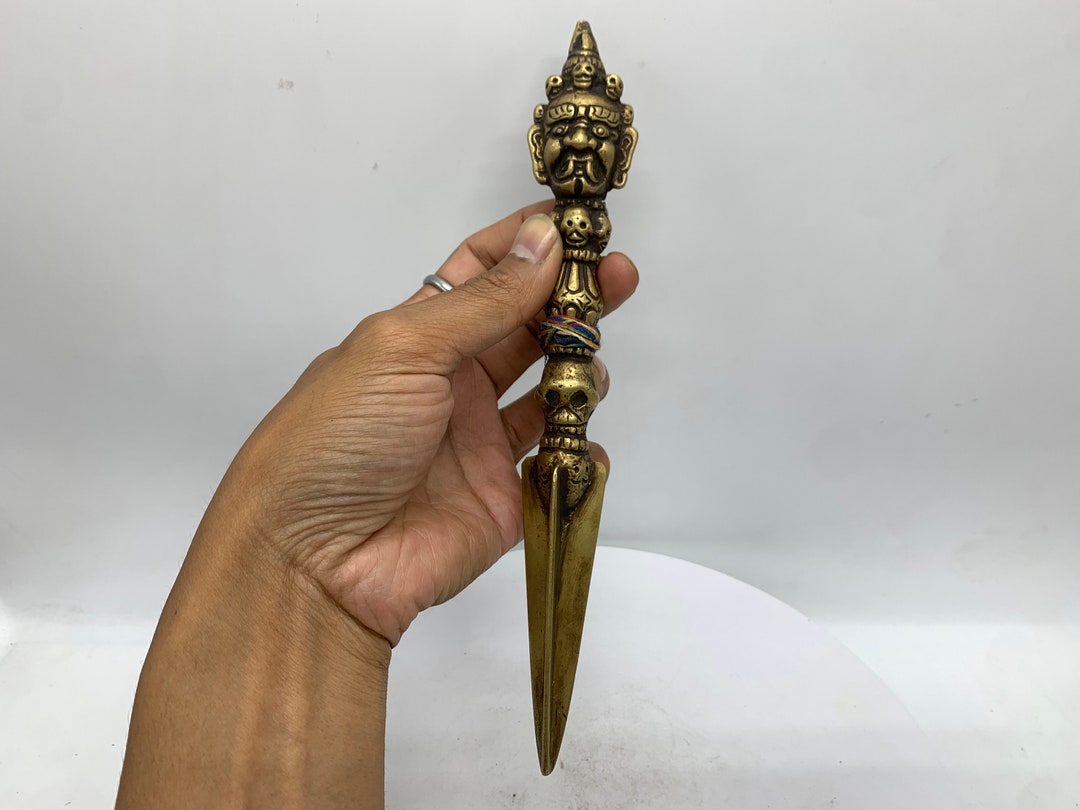 23 Cm Tall Dorje Phurba With Stand. Single Face Kilaya. Ritual Dagger ...