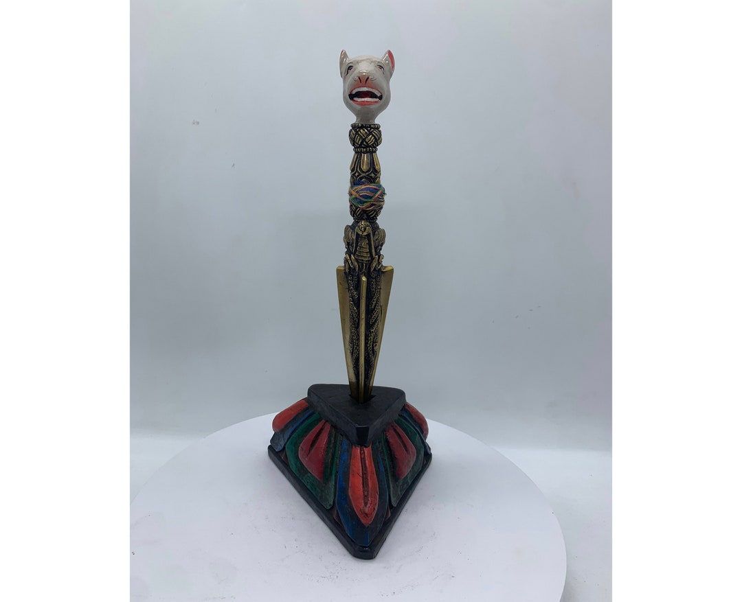 28cm Tall White Rat Headed Rare Phurba Dagger. Tantric Ritual Dagger ...