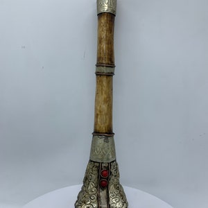 12 Inches Long Kangling Made of Bone and Metal. Chod Bone Trumpet ...