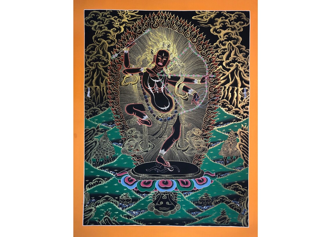 69x54 Cm, Fine Quality Kurukulle Thangka Painting. Tibetan Thangka ...