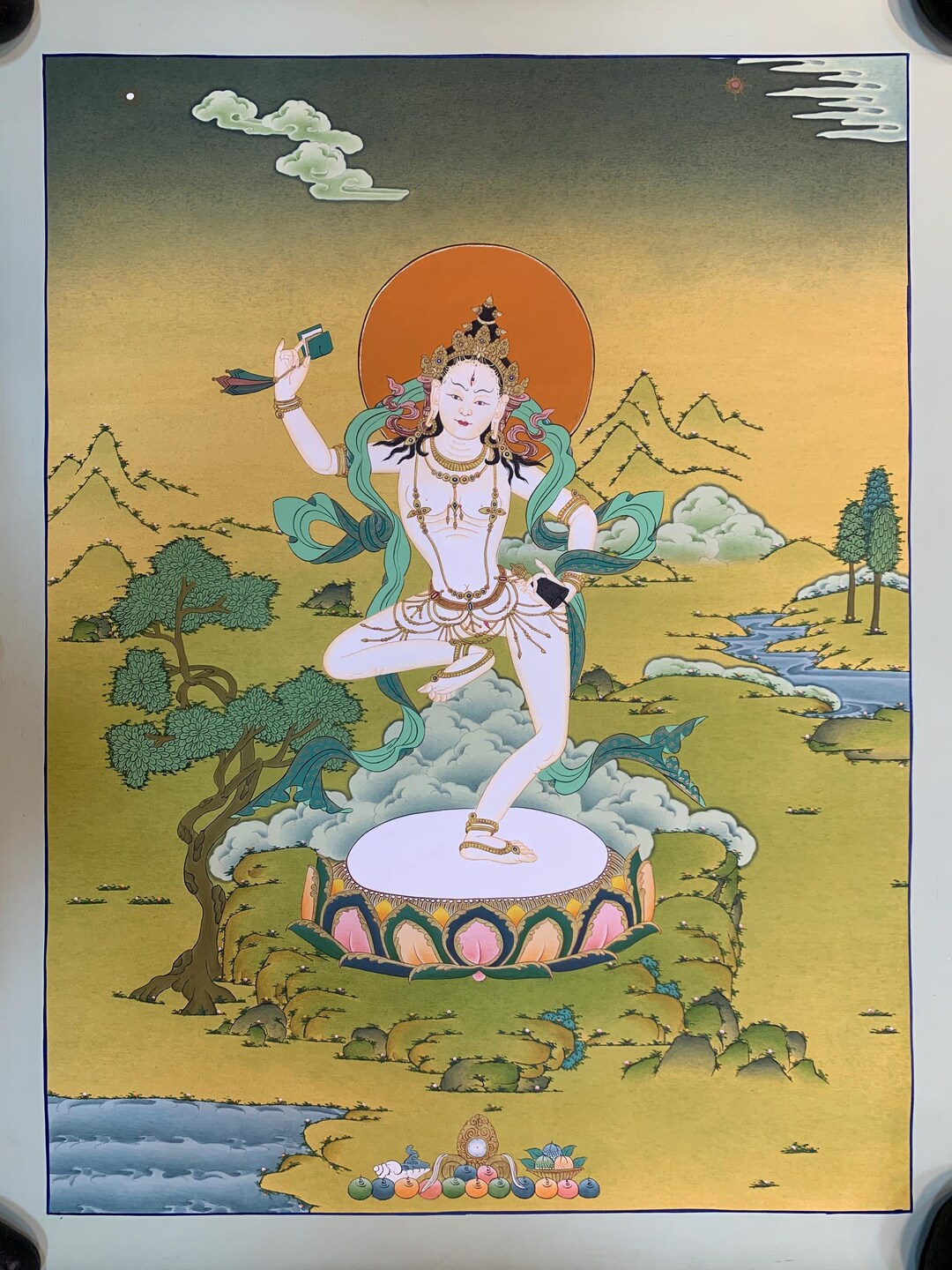 Machig Labdron Thangka. Hand Painted Wisdom Dakini. Mother of Chod ...