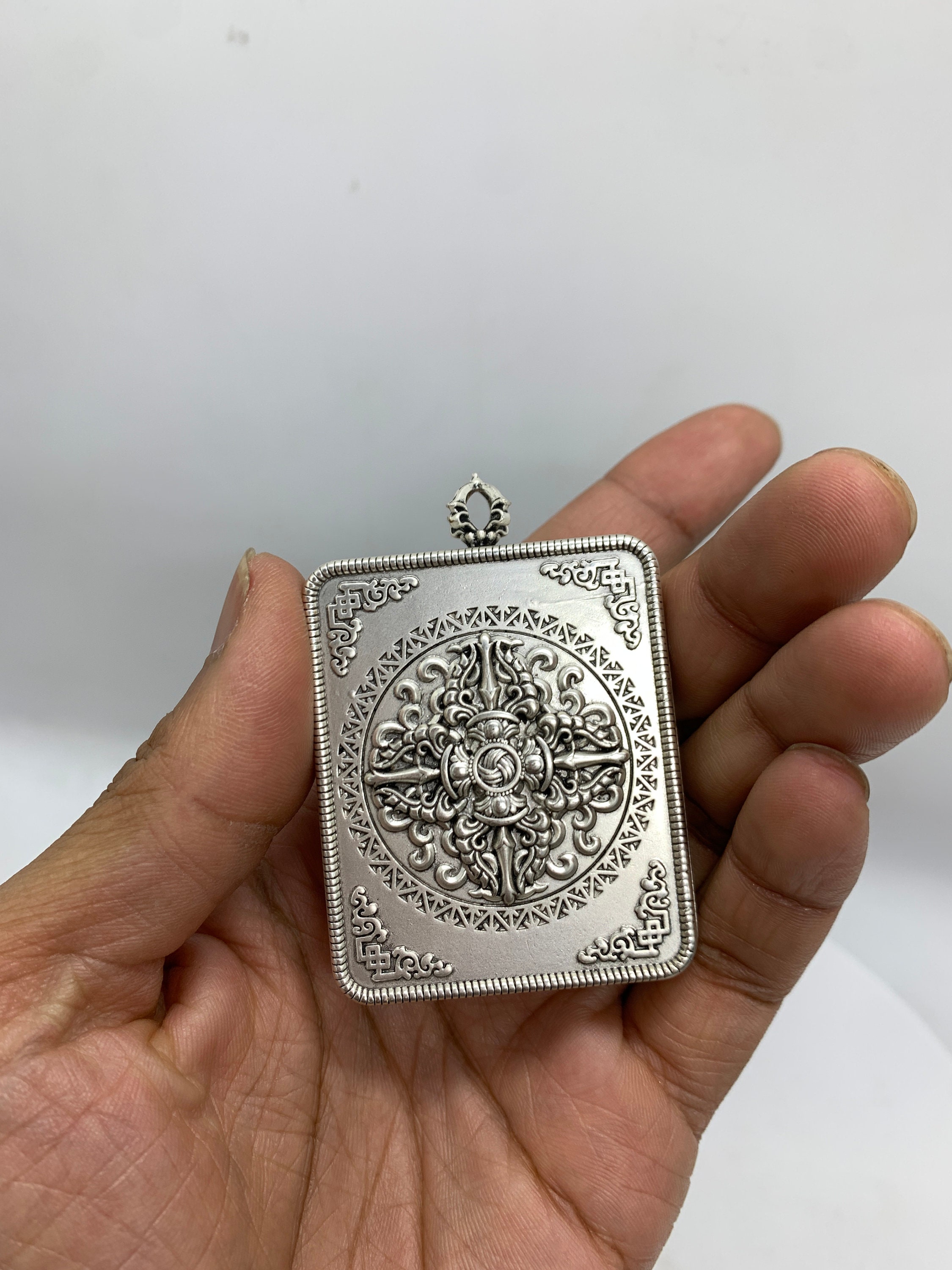 Fine Quality Yamantaka Face Pendant. Terminator of Death. Hand Painted ...