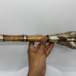 12 Inches Long Kangling Made of Bone and Metal. Chod Bone Trumpet ...
