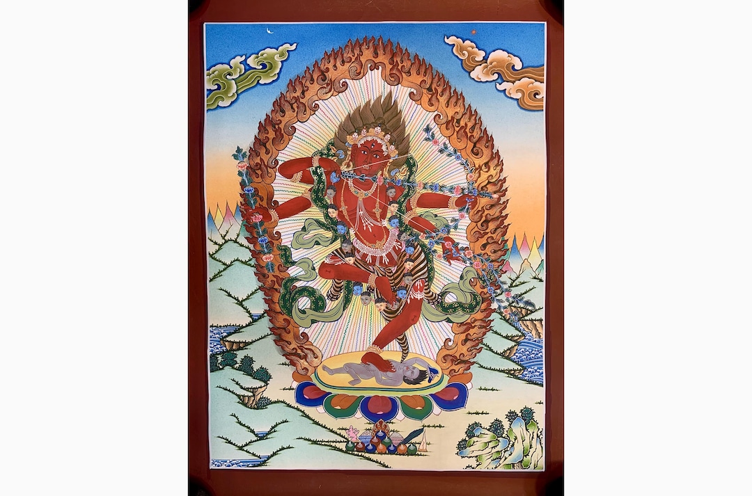Hand Painted Kurukulle Thangka Painting. Pema Khandro Dakini. Wisdom ...