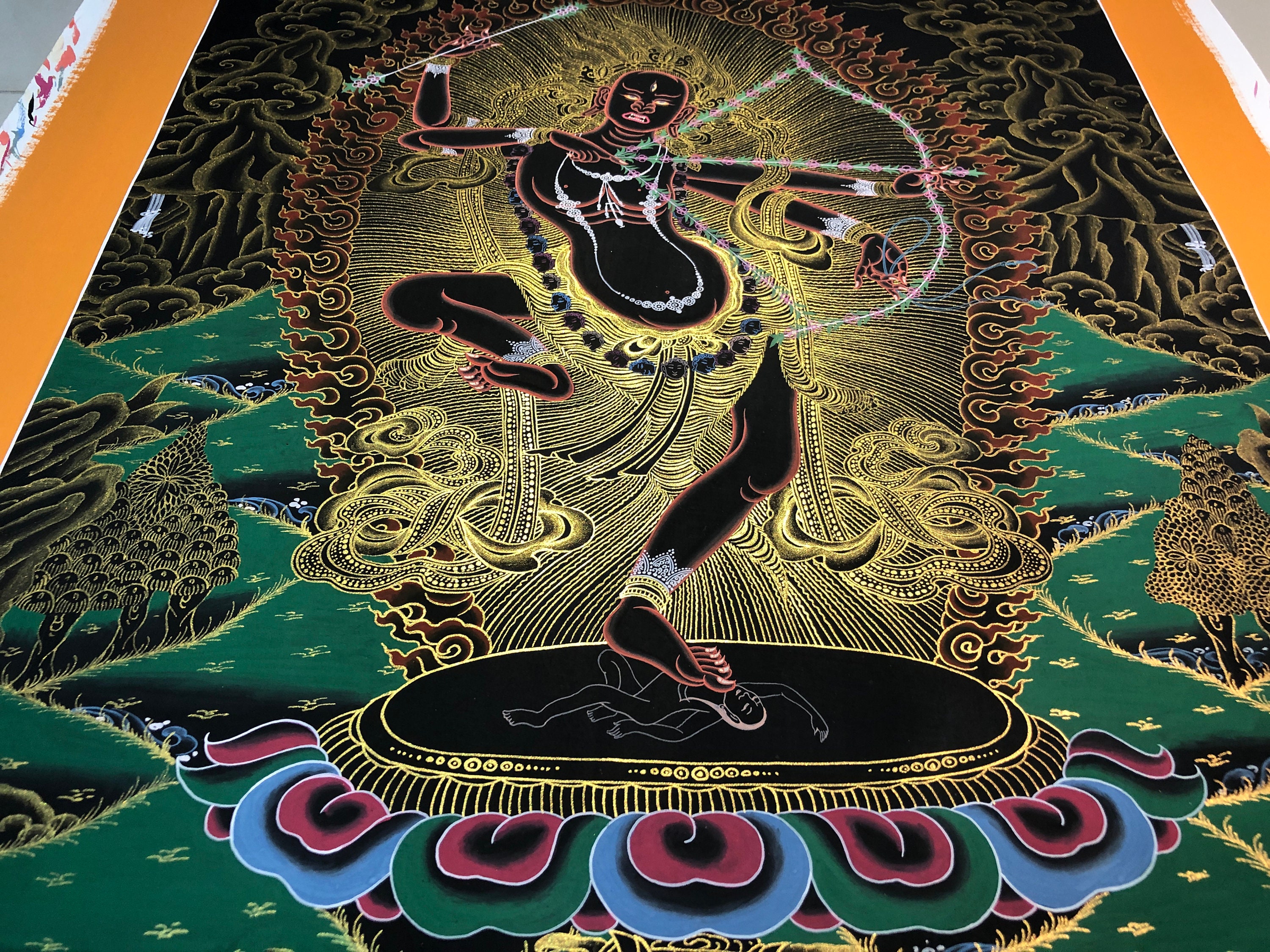 69x54 Cm, Fine Quality Kurukulle Thangka Painting. Tibetan Thangka ...