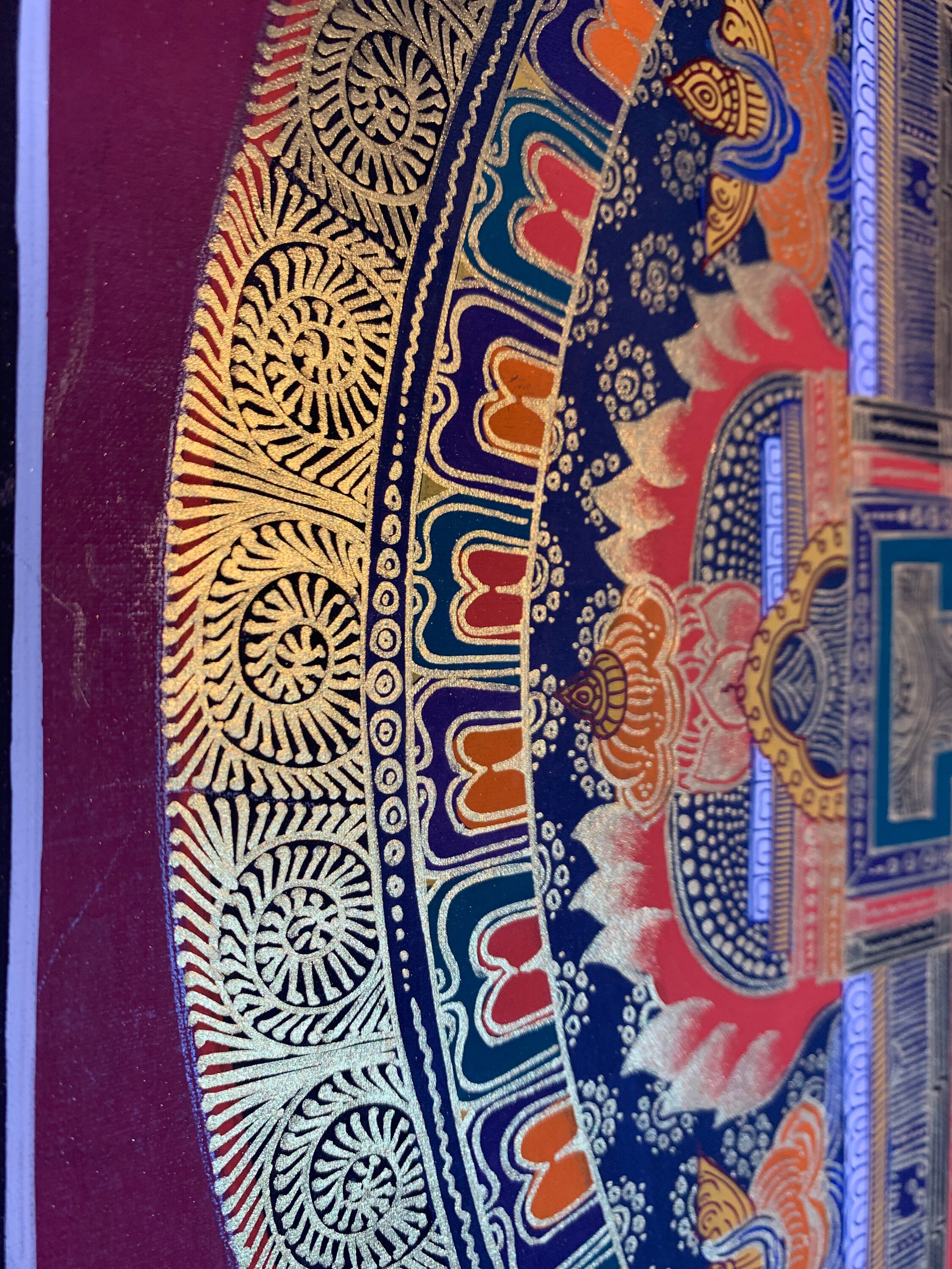 Fine Quality Mandala Thangka. Om Mandala. Star Mandala. for Good Luck ...