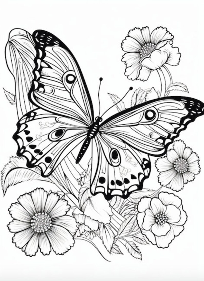 Flowers And Butterflies Border at Eileen Porras blog