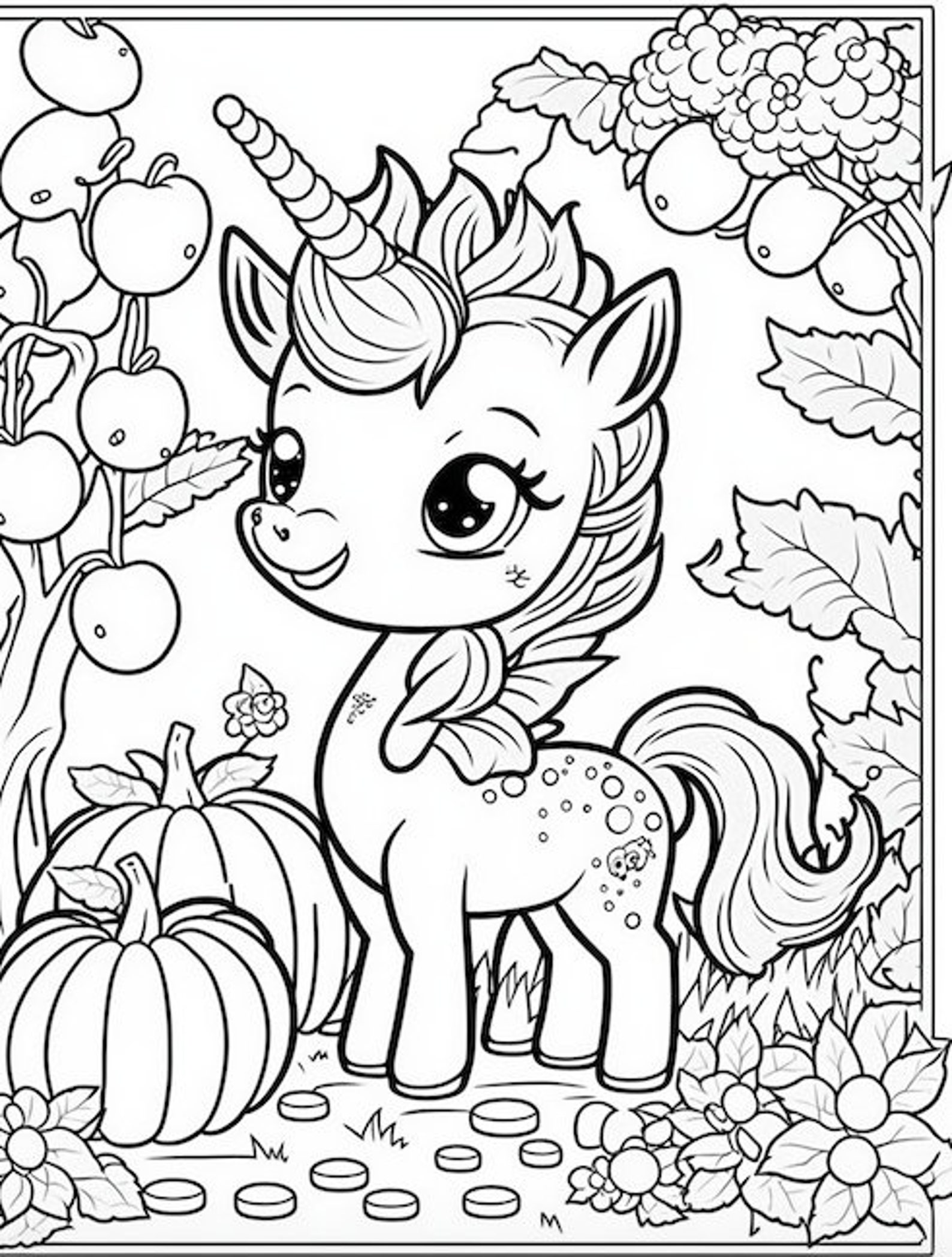 10+6 Unicorn Coloring Page and Paper Pattern Ready to Print Digital ...