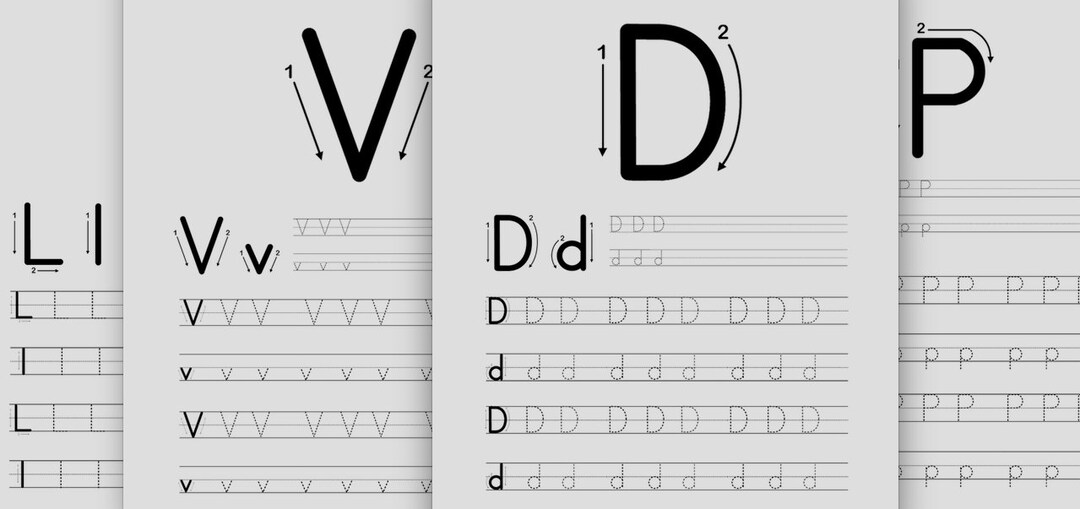 Digital Download, Alphabet Letter Tracing Learning Book Ready to Print ...
