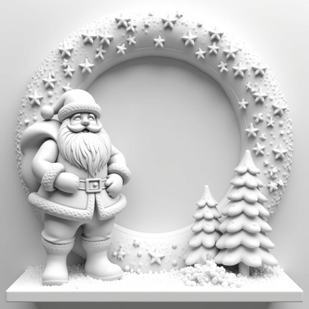 Christmas Frame 3D STL File (digital File) - Etsy